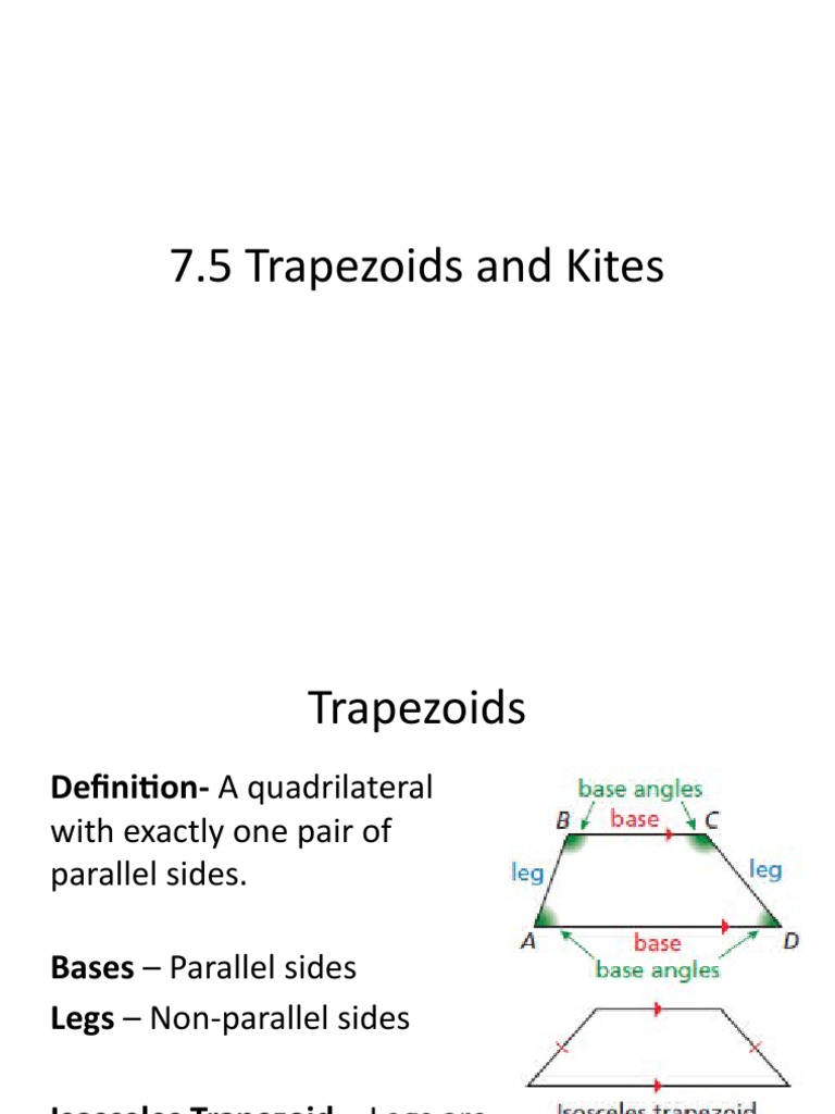 7.5 Trapezoids and Kites | PDF | Language Arts & Discipline
