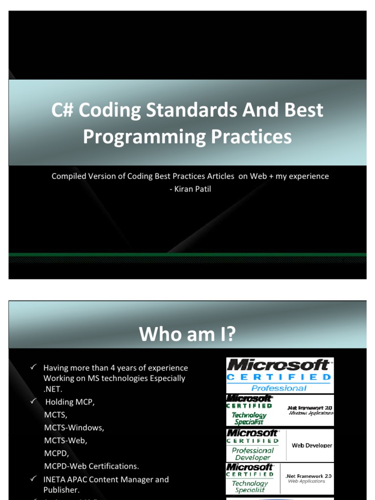 C Coding Standards And Best Programming Practices Pdf Computer Engineering Computing