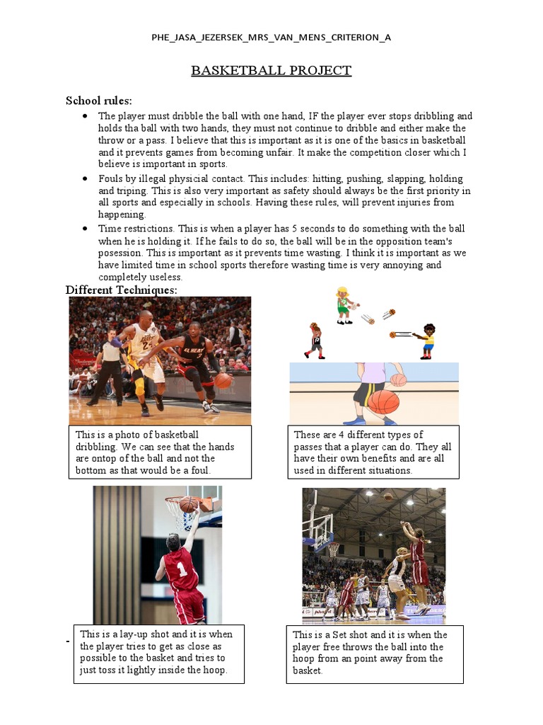 Basketball Project | PDF | Games Of Physical Skill | Athletic Sports