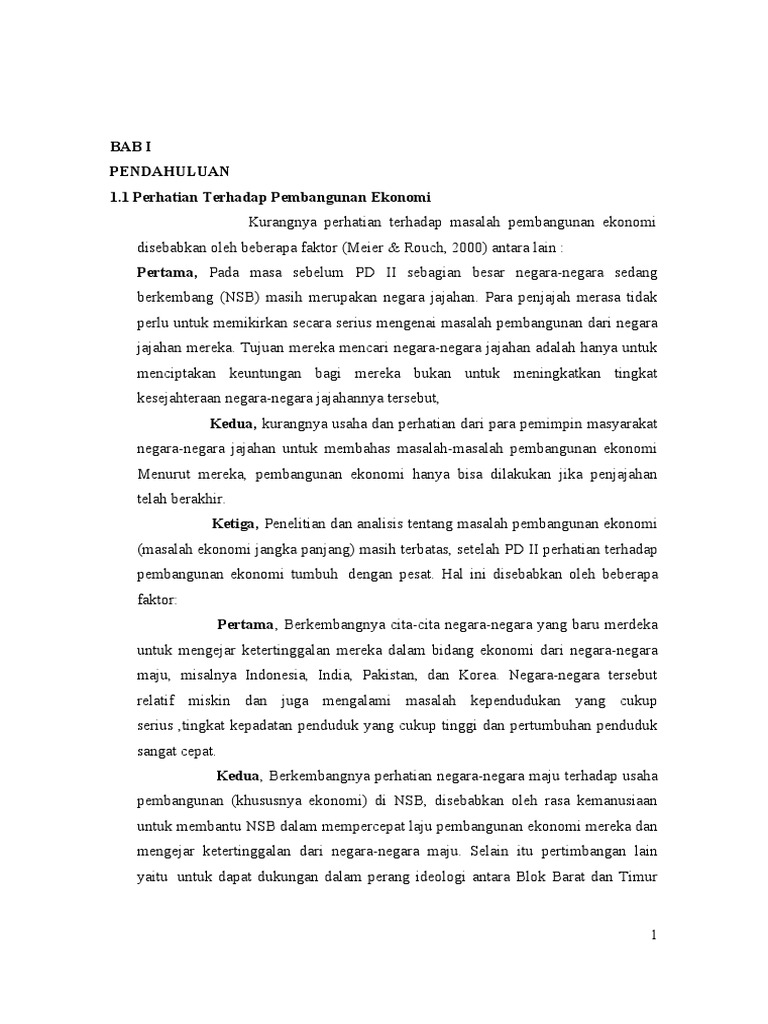 Tantangan Pembangunan Ekonomi NSB | PDF