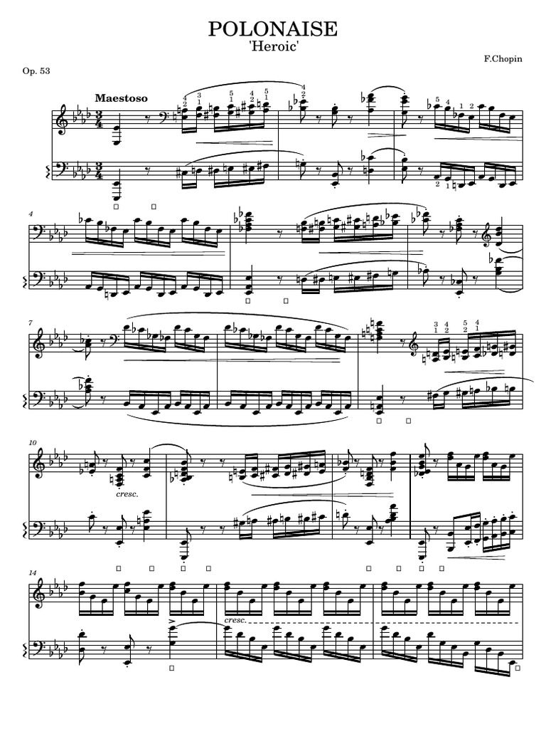 Chopin Heroic Polonaise Op | PDF | Musical Compositions | Classical Music