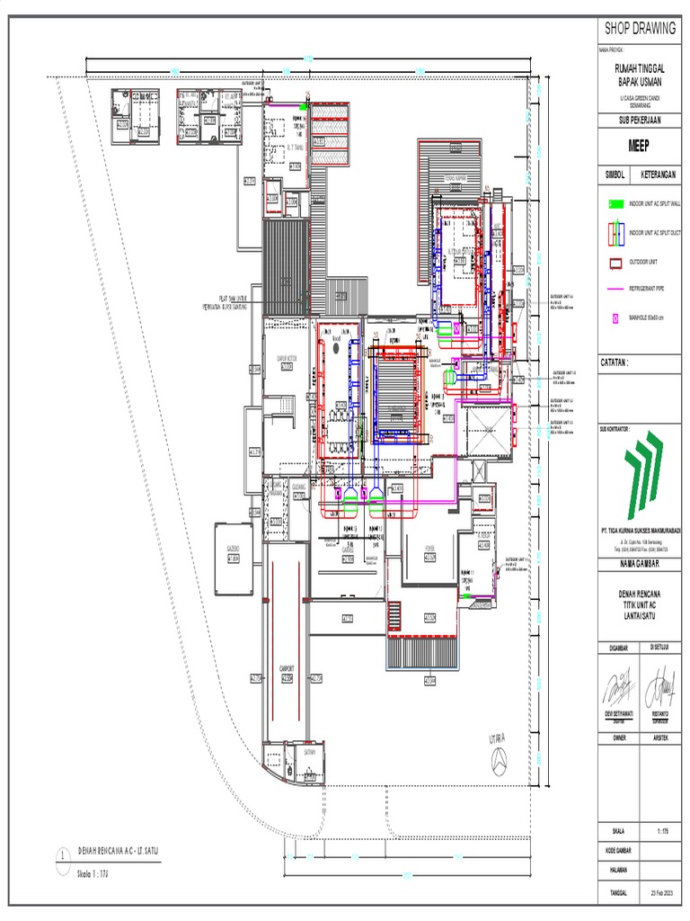 Denah AC Rumah Bapak Usman | PDF