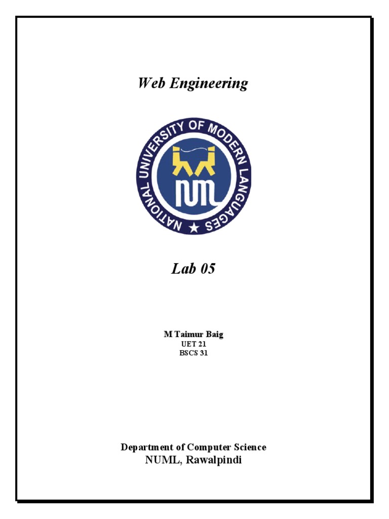 Lab 05 | PDF | Information Technology Management | Computer Engineering Lab 05 | PDF | Information Technology Management | Computer Engineering