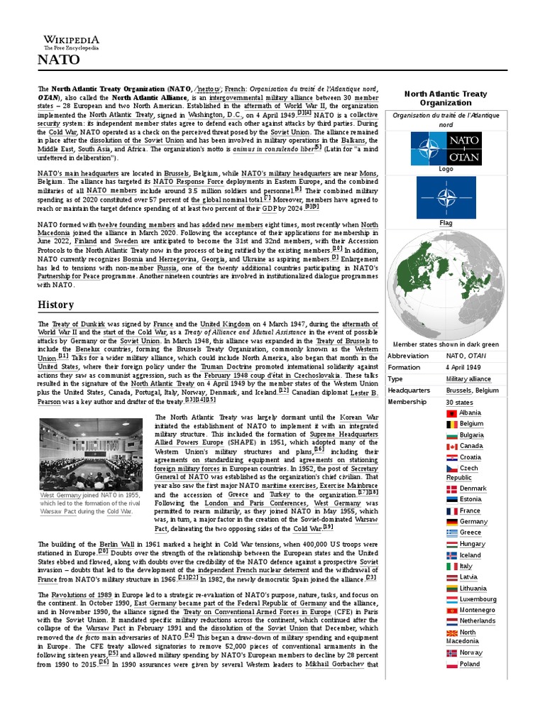 NATO | PDF | Nato | International Security Assistance Force