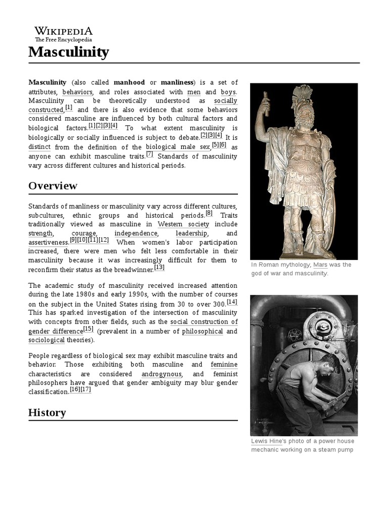 Masculinity | PDF | Masculinity | Gender