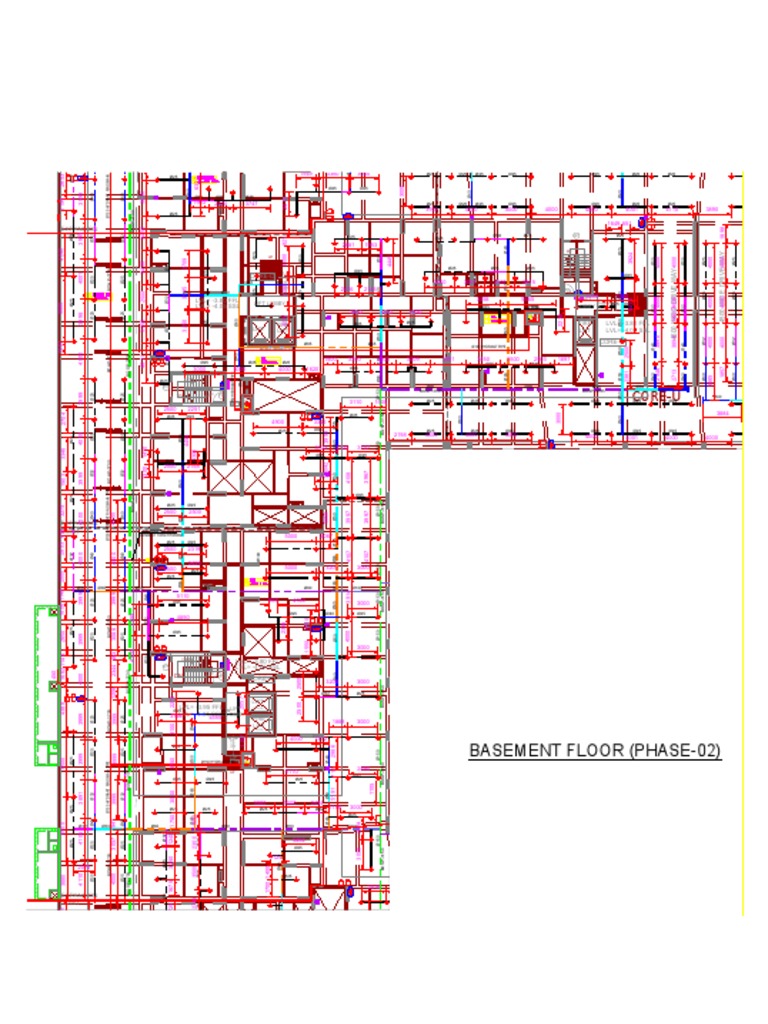 Basement Ceiling Plan Mep Layout F-Basement - Fps Layout 2 A3 | PDF