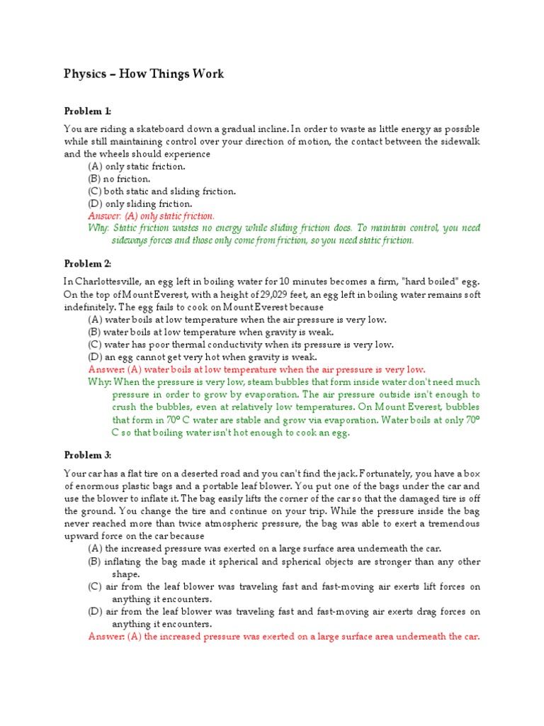 Physics How Things Work | PDF | Buoyancy | Liquids