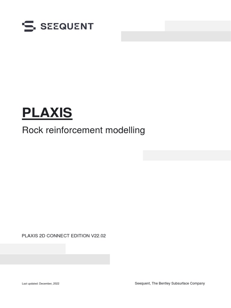 Rock Reinforcement Modelling - Cable Bolts in PLAXIS 2D | Download Free ...