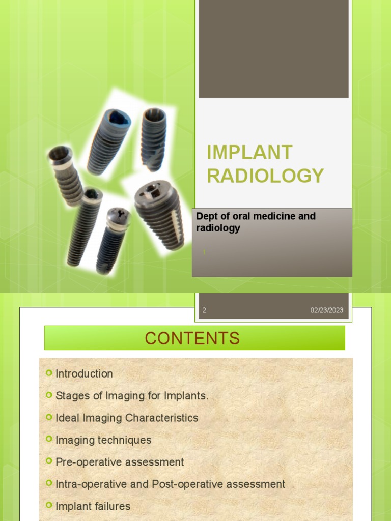 Implant Radiology | Download Free PDF | Dental Implant | Ct Scan