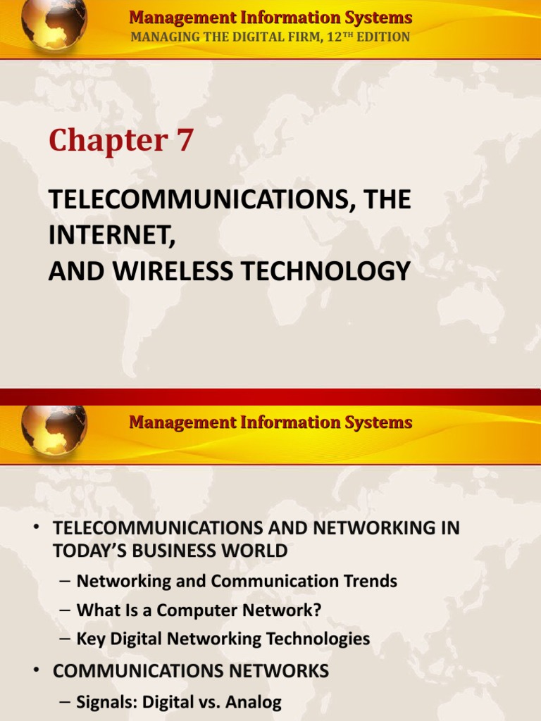 PPT07 Telecommunications, The Internet, and The Wireless Technology ...