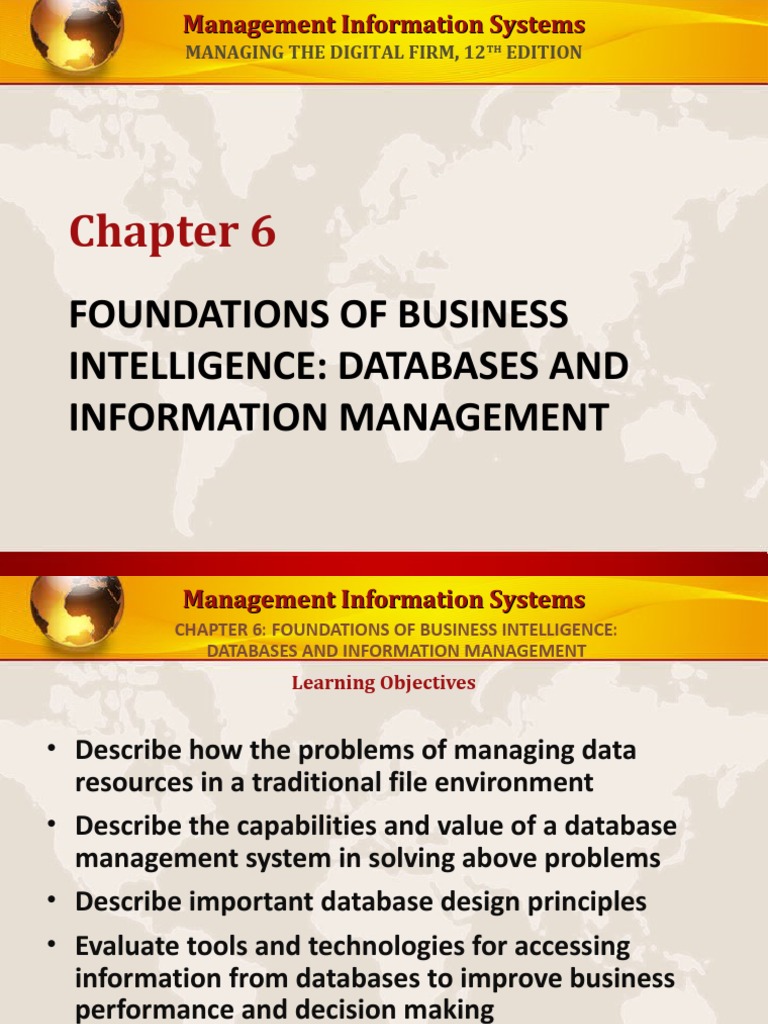 PPT06 Foundations of Business Intelligence Databases and Information ... PPT06 Foundations of Business Intelligence Databases and Information ...