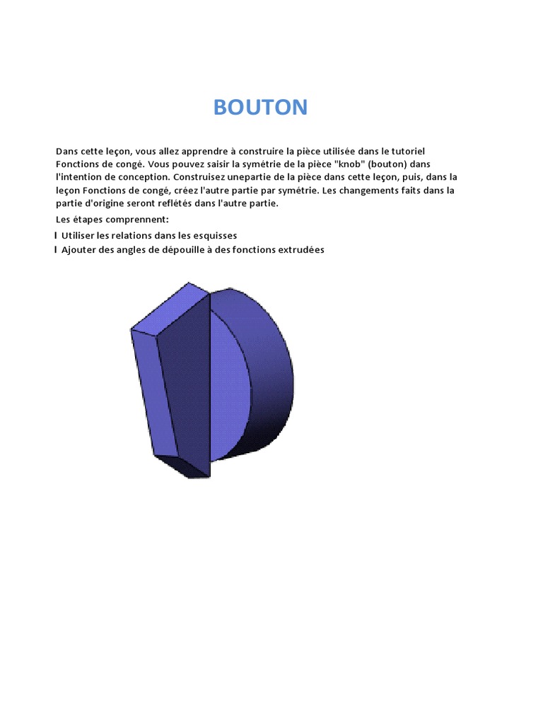 SolidWorks Exercice Congé Modifié | PDF