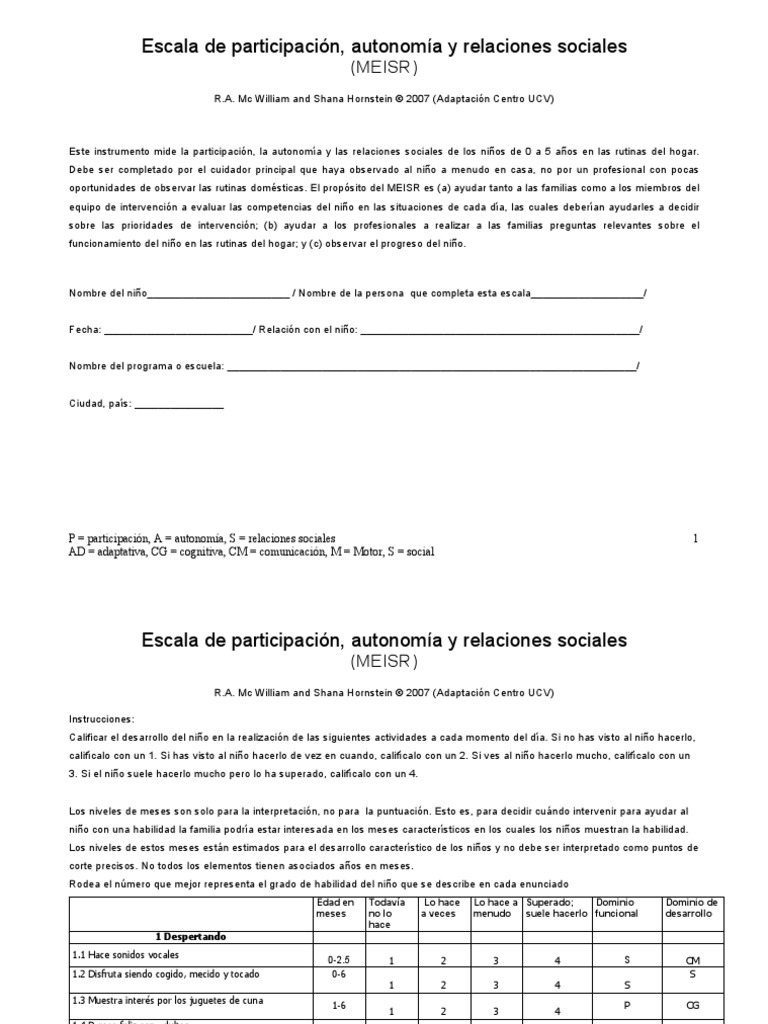 Escala MEISR | PDF | Softlines (venta minorista) | Ropa