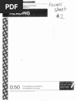 Reading Answer Sheet 1 | PDF