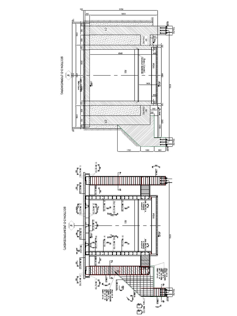 Reinforcement of Columns Section D-D | PDF