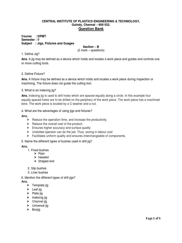 Jigs, Fixtures and Guages | PDF | Manufactured Goods | Tools Jigs, Fixtures and Guages | PDF | Manufactured Goods | Tools