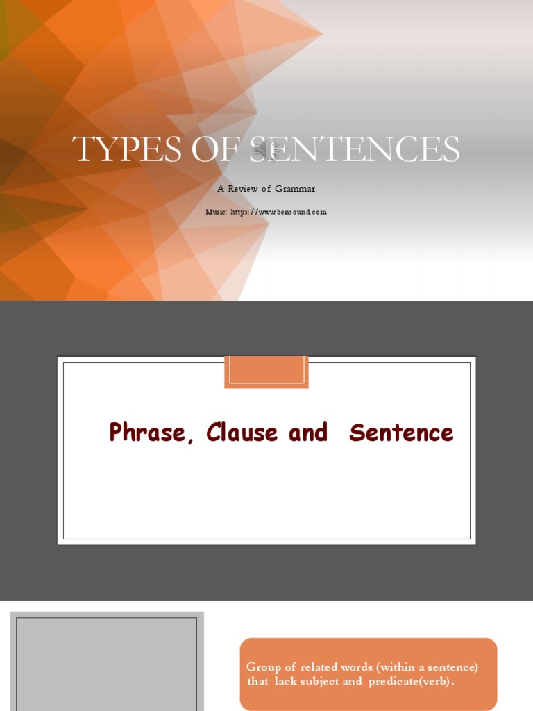 Types of Sentences - 2 | PDF | Clause | Sentence (Linguistics)