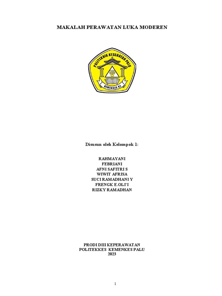 Perawatan Luka Modern: Klasifikasi dan Proses Penyembuhan Luka | PDF