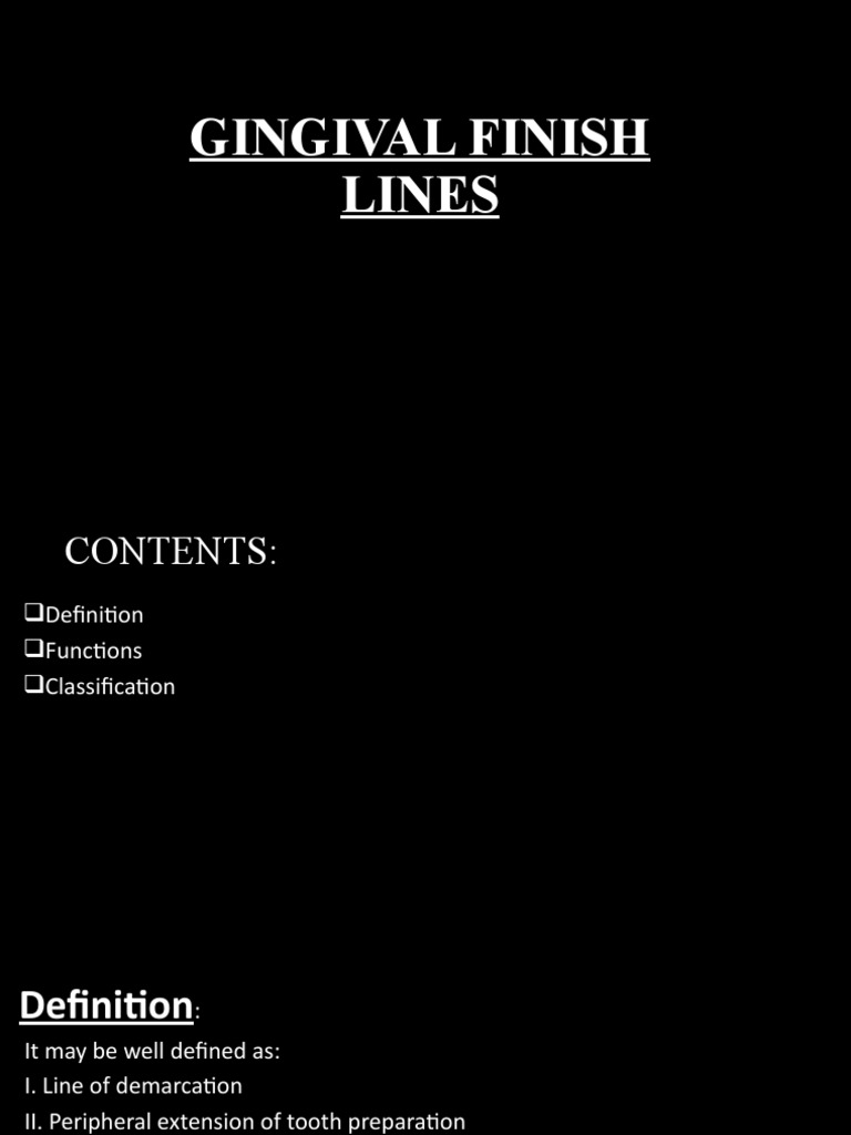 Gingival Finish Lines | PDF | Dentistry Branches | Mouth