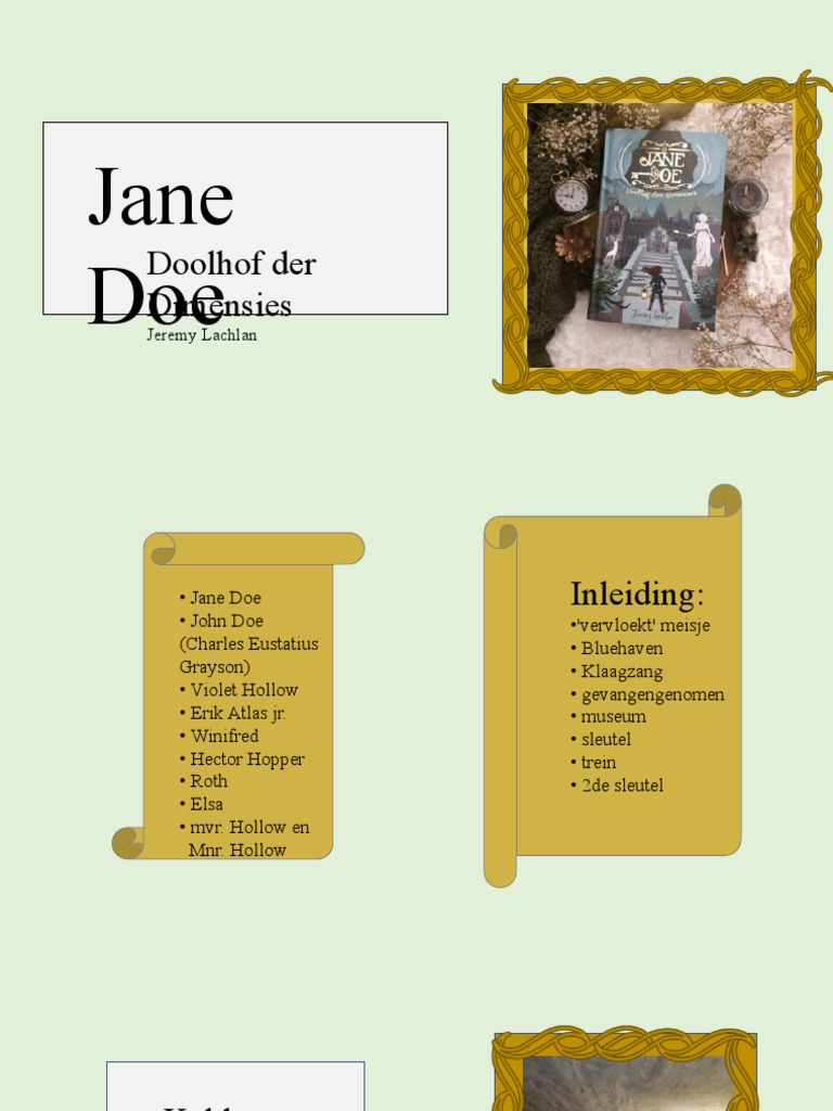 Jane Doe, Doolhof Der Dimensies | PDF