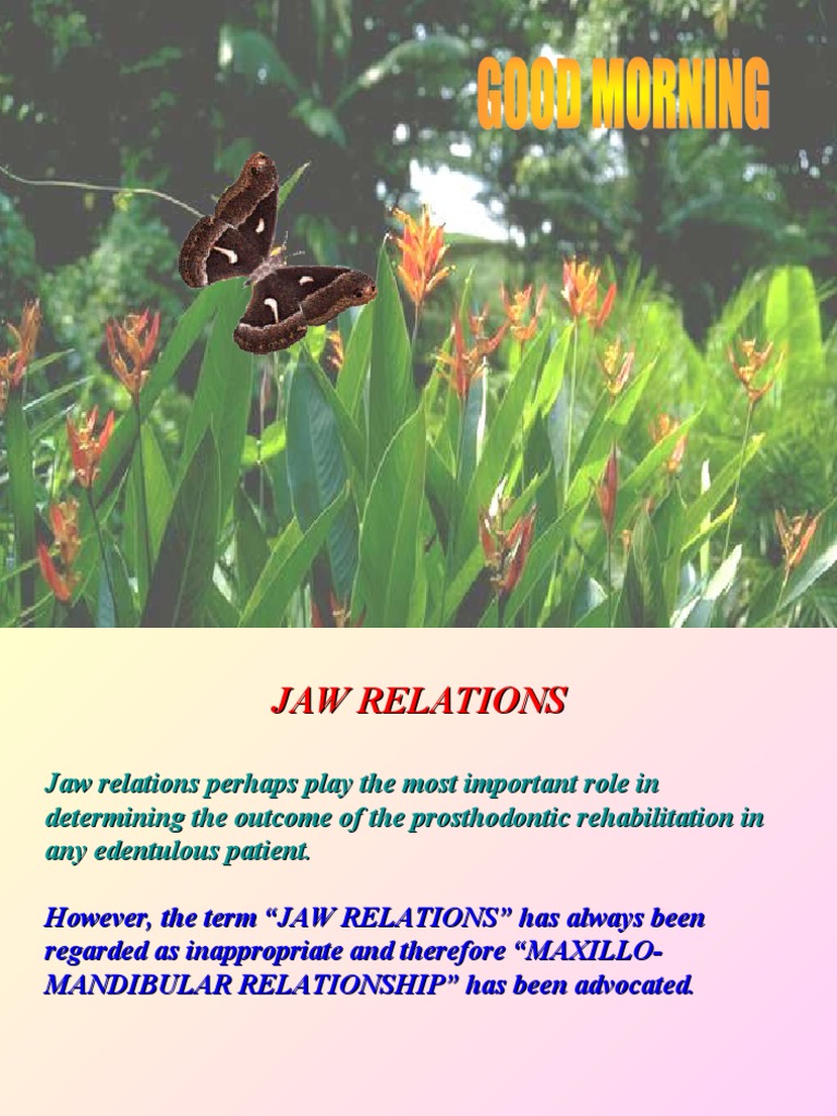 Orientation Jaw Relation | PDF | Dentistry Branches | Human Anatomy