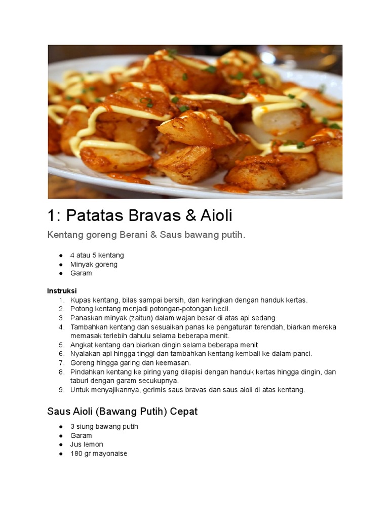 Resep Tapas | PDF