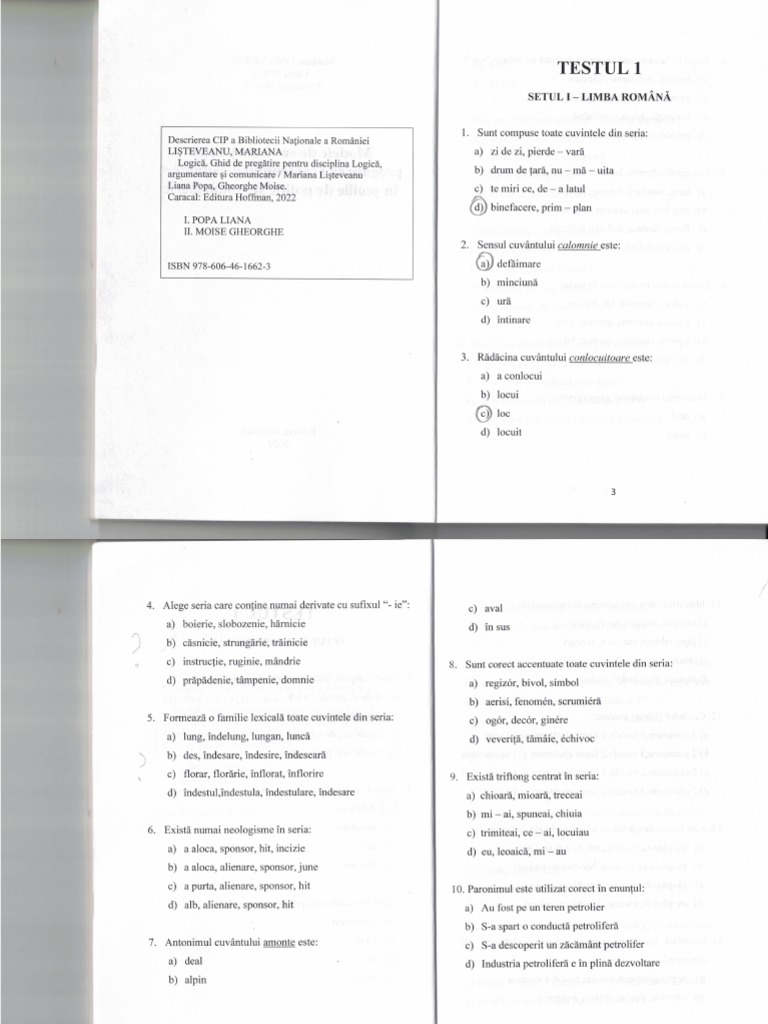Culegere Modele Teste | PDF