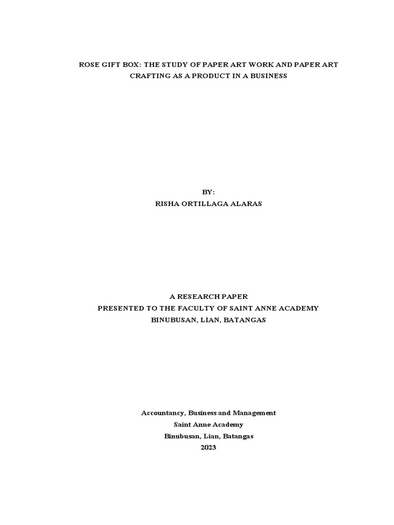 Research Project Chapter II | PDF | Paperboard | Rose Research Project Chapter II | PDF | Paperboard | Rose