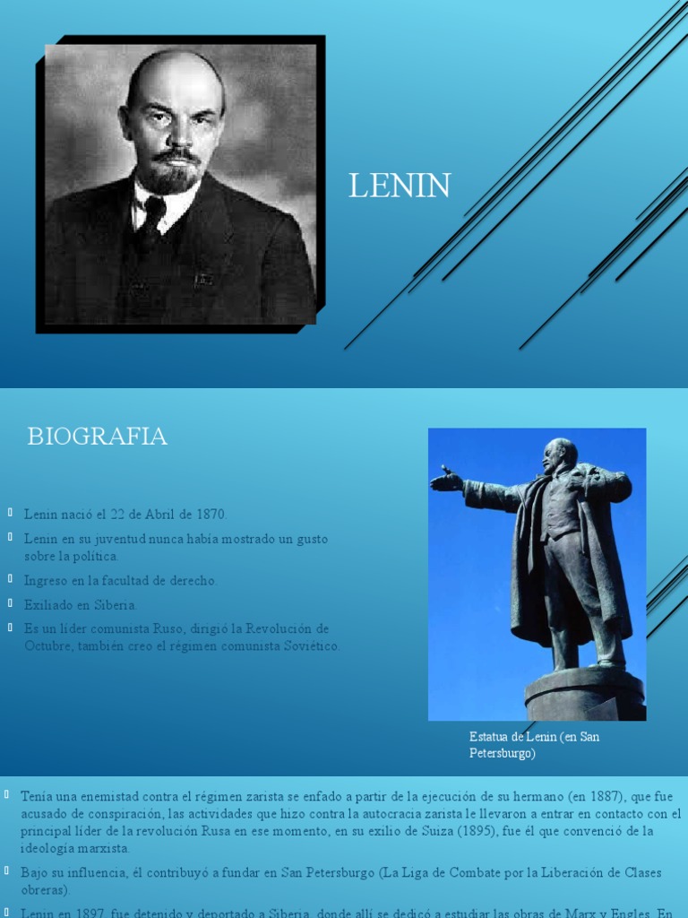Biografía de Lenin: Revolución y Comunismo | PDF | Política