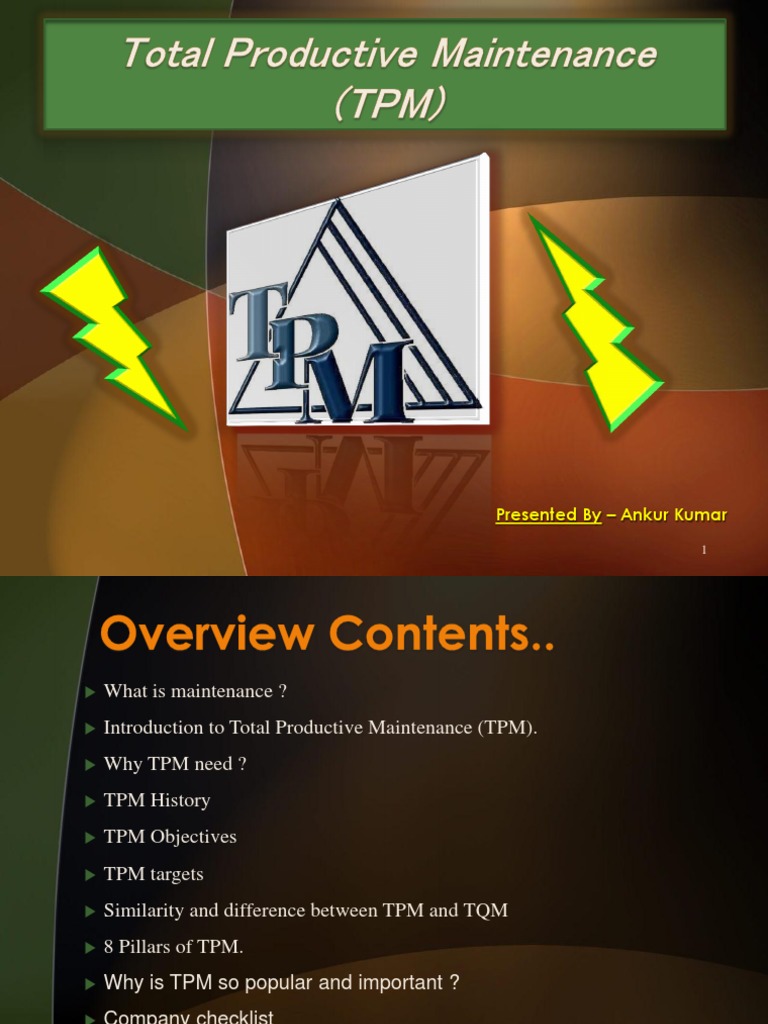 Total Productive Maintenance Overview | PDF | Business | Economies