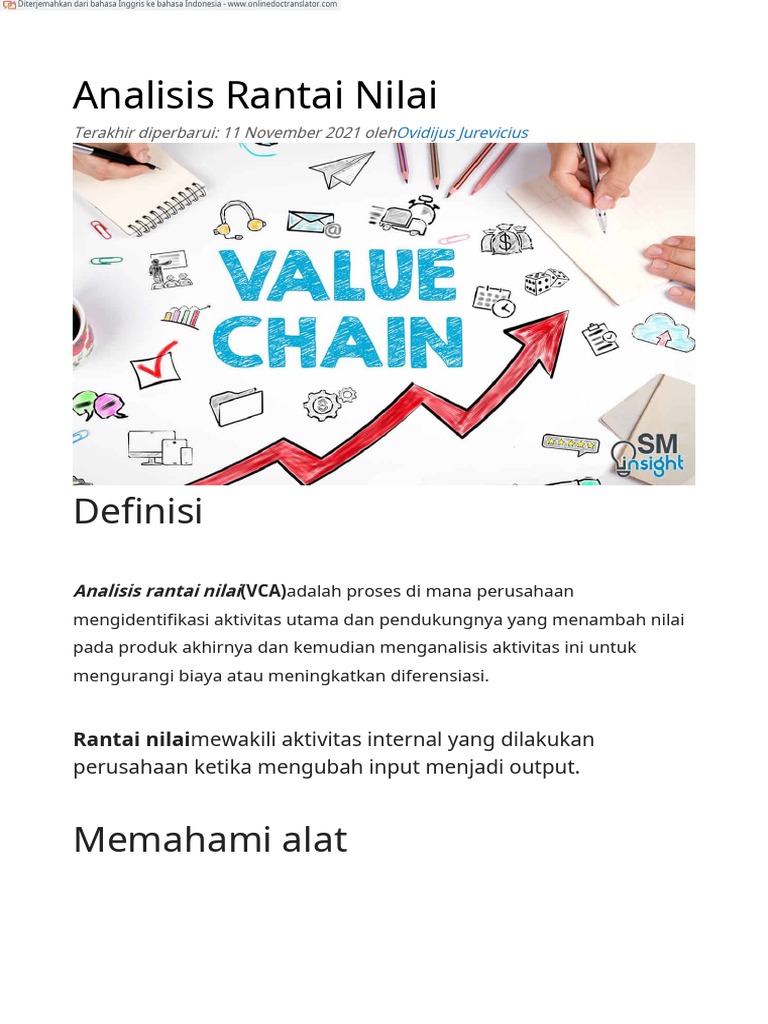 Value Chain Analysis Model - En.id | PDF