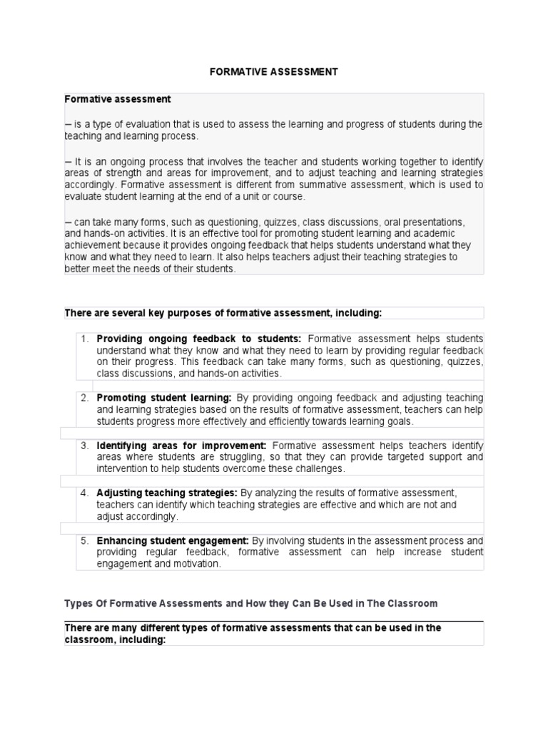 Formative Assessment: Improve Student Learning | PDF | Educational Assessment | Teachers