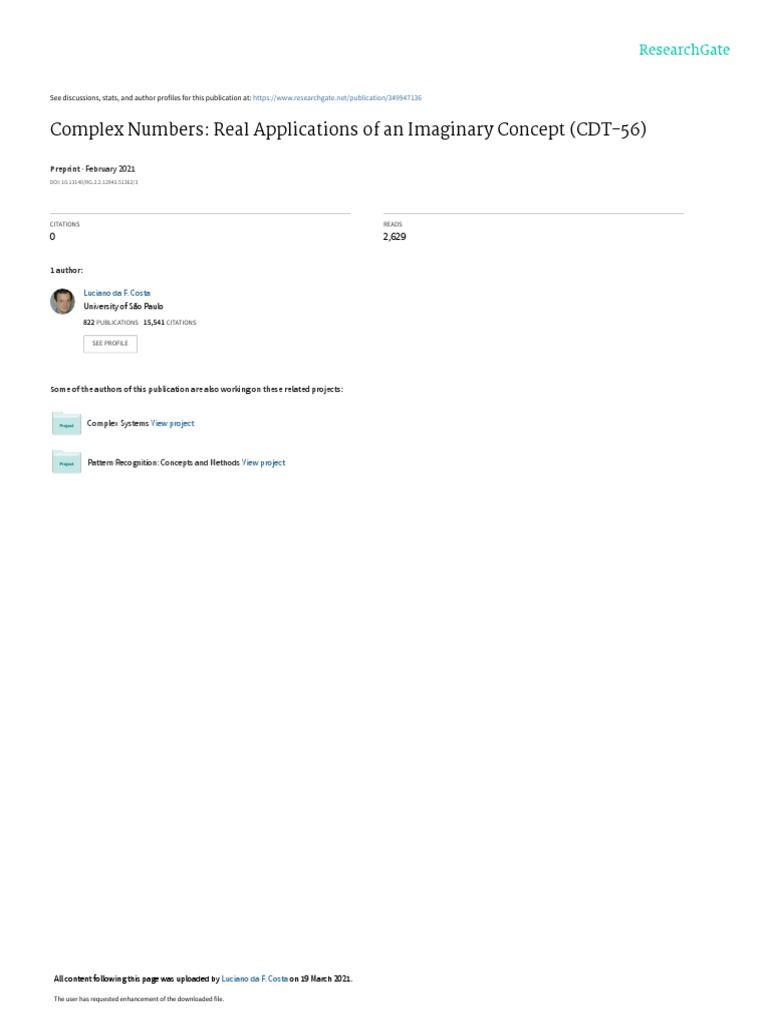 Complex Numbers | PDF | Complex Number | Exponentiation