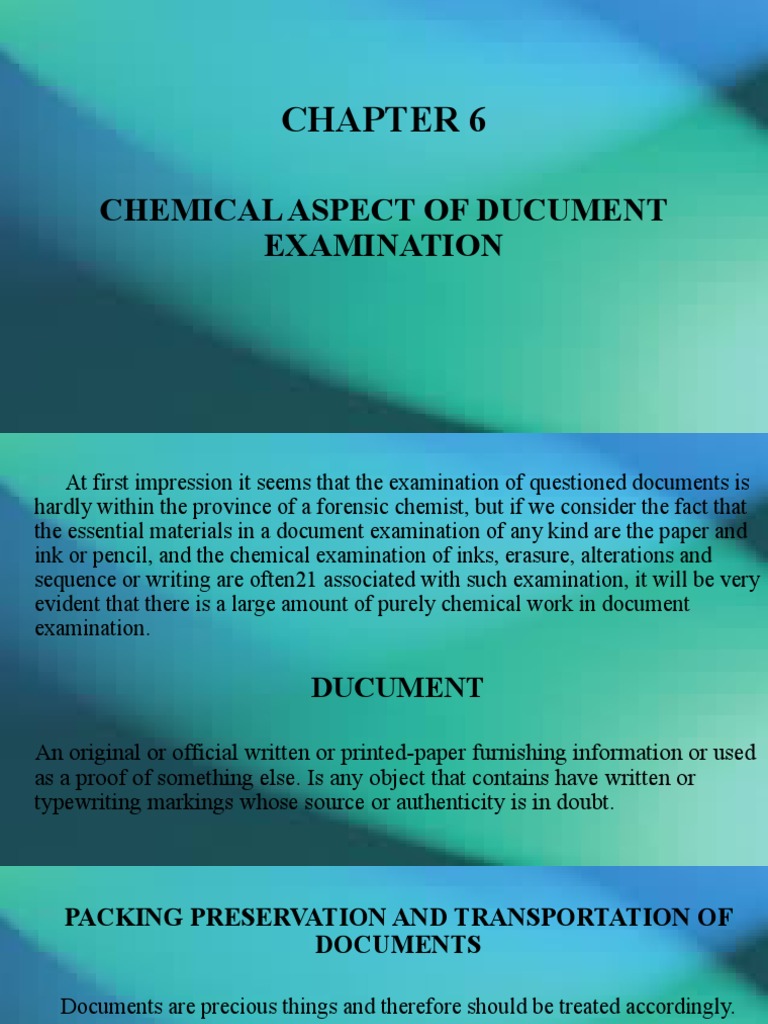 Frorensic Chemistry Group 4 | PDF | Paper | Ink