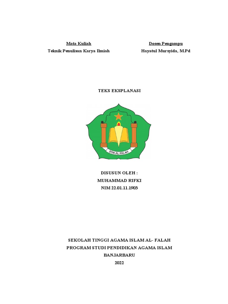 Muhammad Rifky (Teks Eksplanasi) | PDF