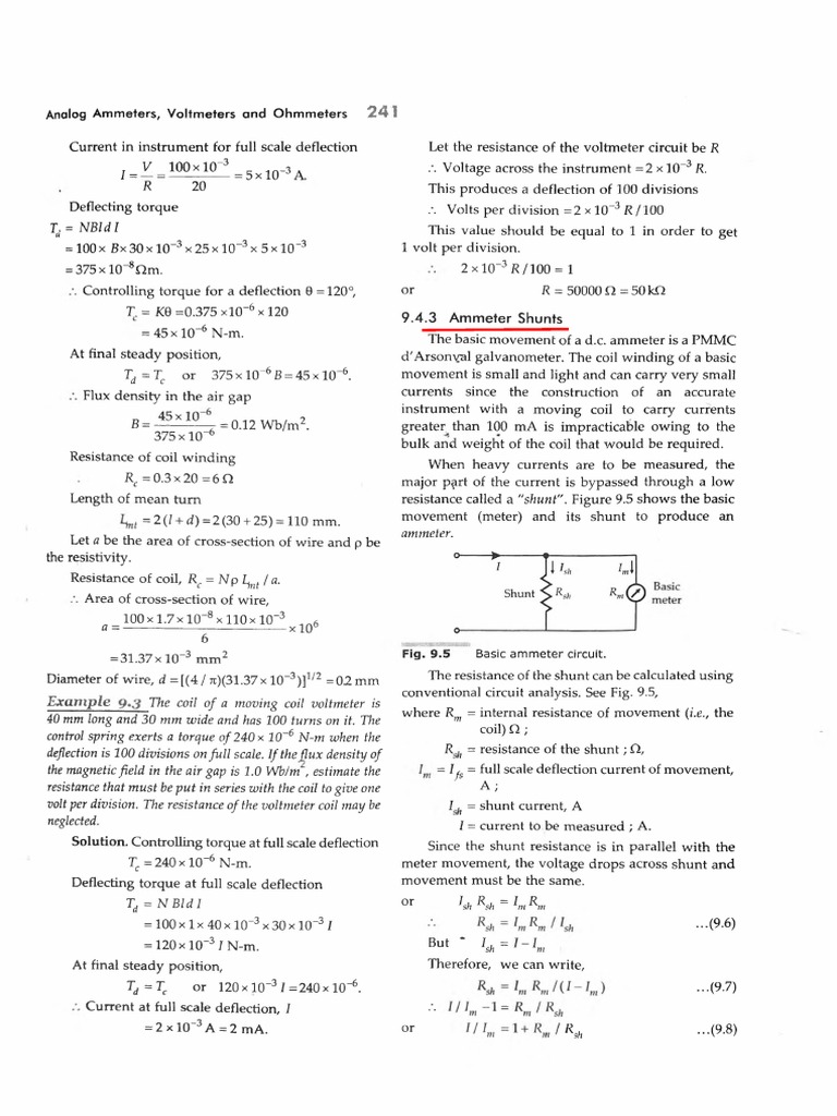 Ammeter Voltmeter Pdf