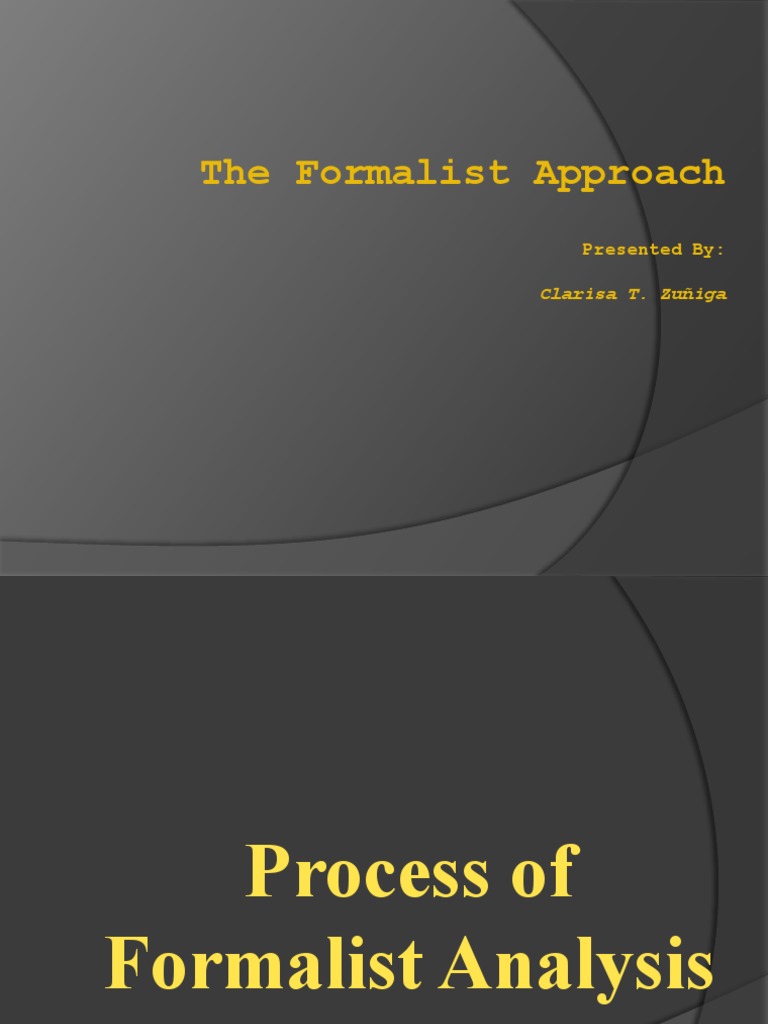 The Formalist Approach | PDF | Narration | Cognitive Science
