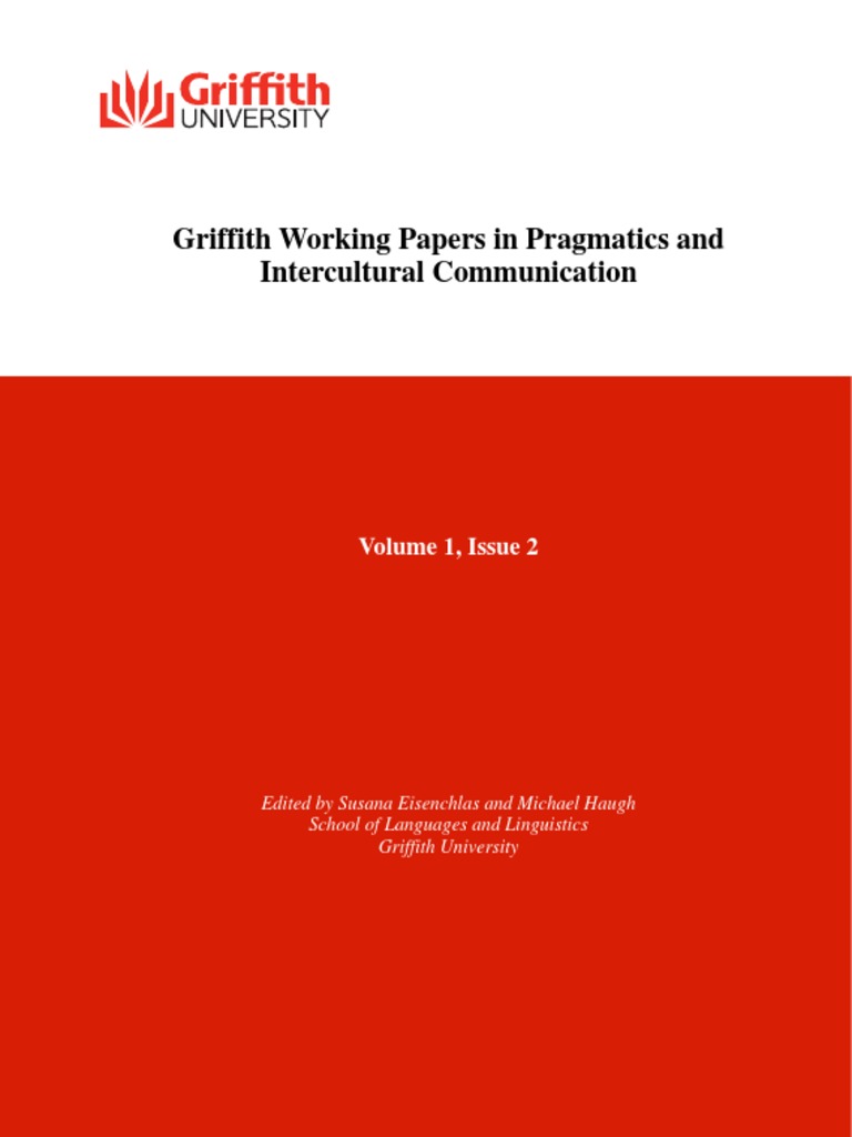 Griffith Working Papers Vol 1 Issue 2 Complete | PDF | Cross Cultural ...