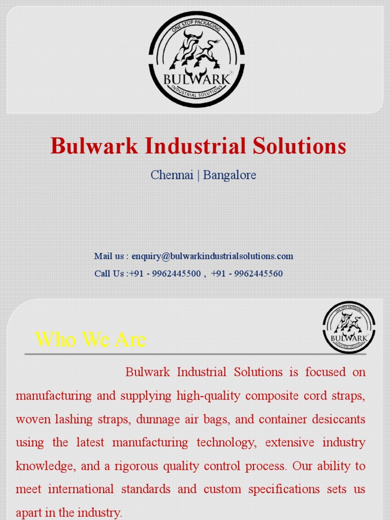 Bulwark Industrial Solutions Leading Packaging Materials Provider in ...