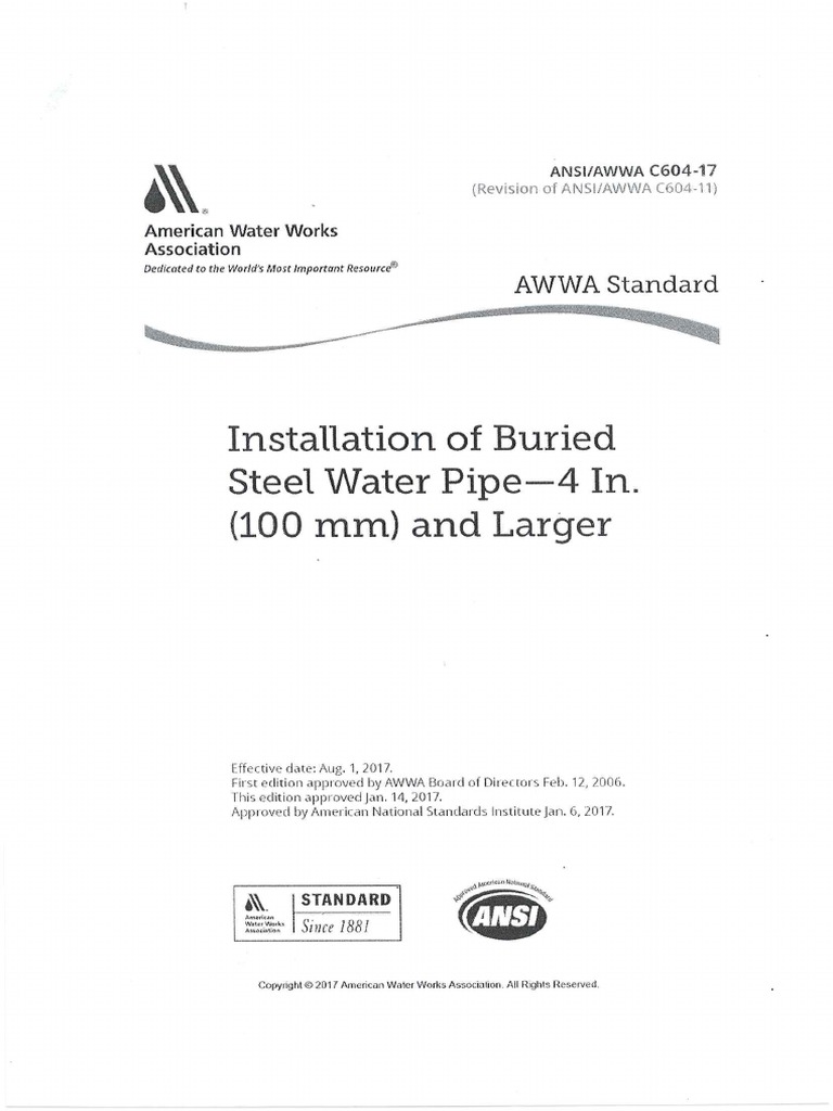 Awwa C604-17 | PDF