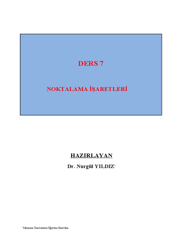 TRD 121 Ders 07 | PDF