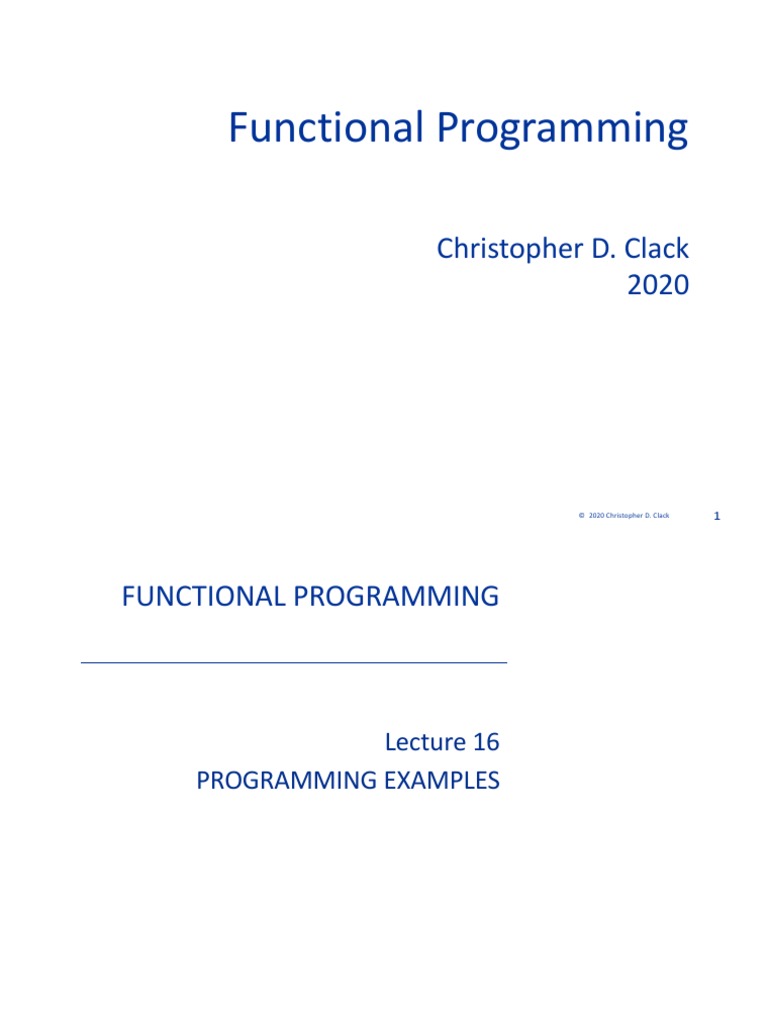 COMP0020-2020-lecture16-ProgrammingExamples With Captions | PDF ...