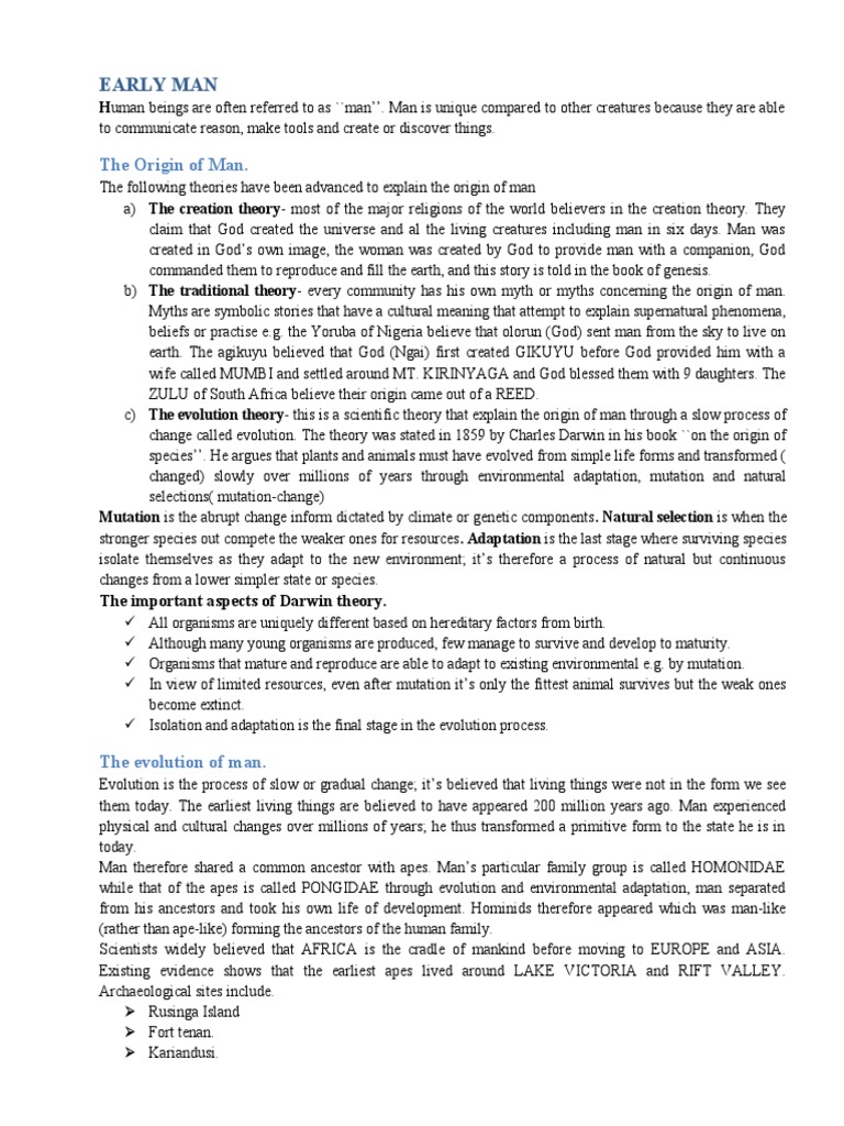 The Evolution of Early Man: A Comprehensive Look at the Development of ...