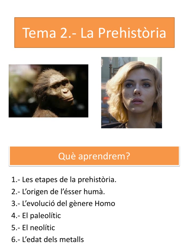 Apunts Tema 2 La Prehistoria | PDF