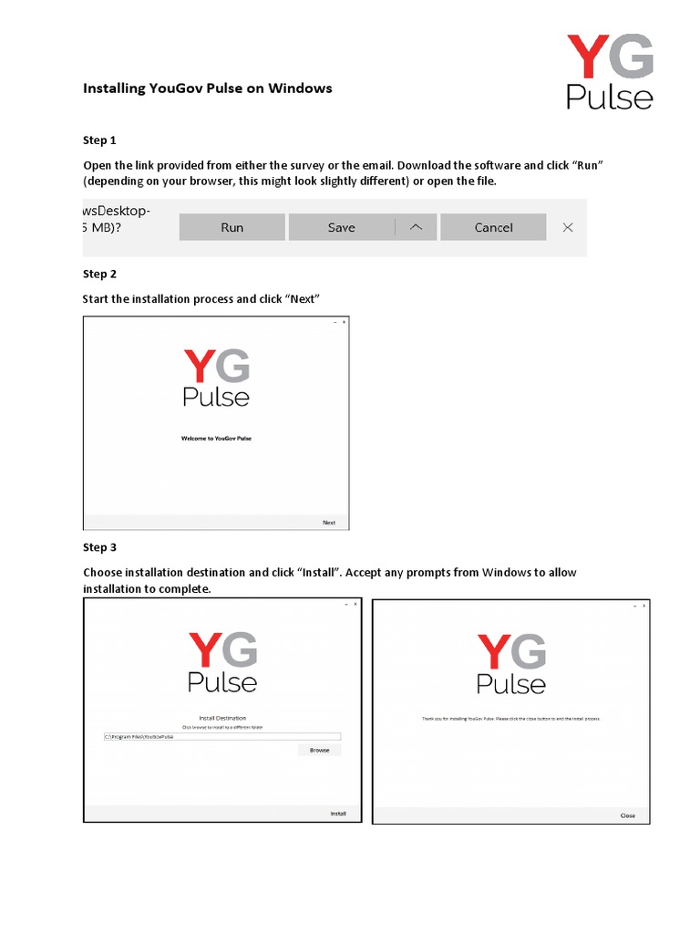 YouGovPulse Windows Installation Manual | PDF