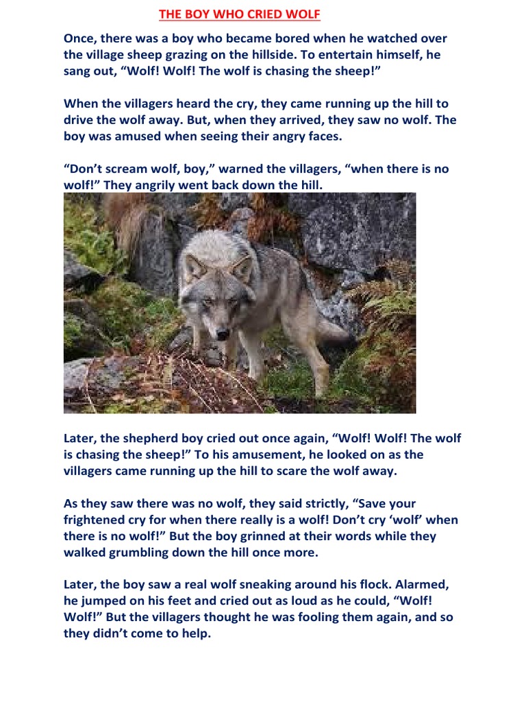 The Boy Who Cried Wolf.1 | PDF
