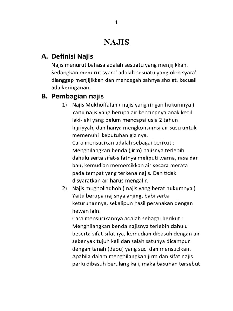Materi Izalatun Najasah | PDF