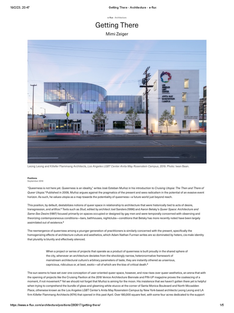 Getting There Architecture E Flux Pdf Queer