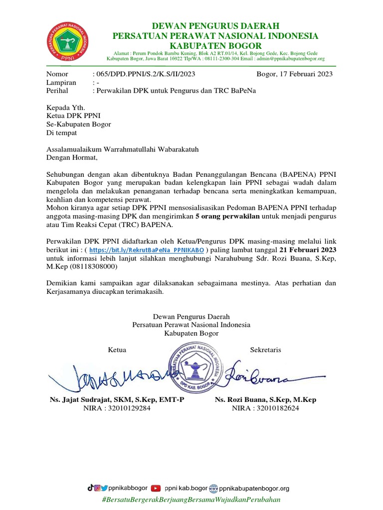 Pembentukan BAPENA PPNI Bogor | PDF
