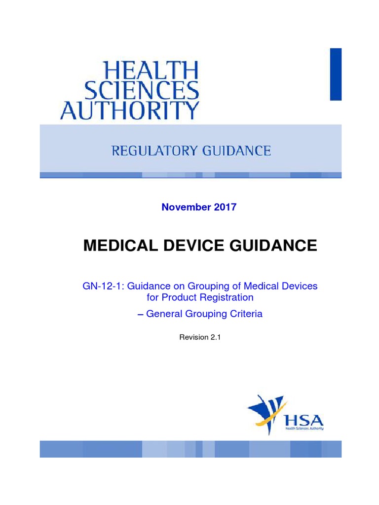 Medical Device Grouping Guidance | PDF | Medical Device | Elisa